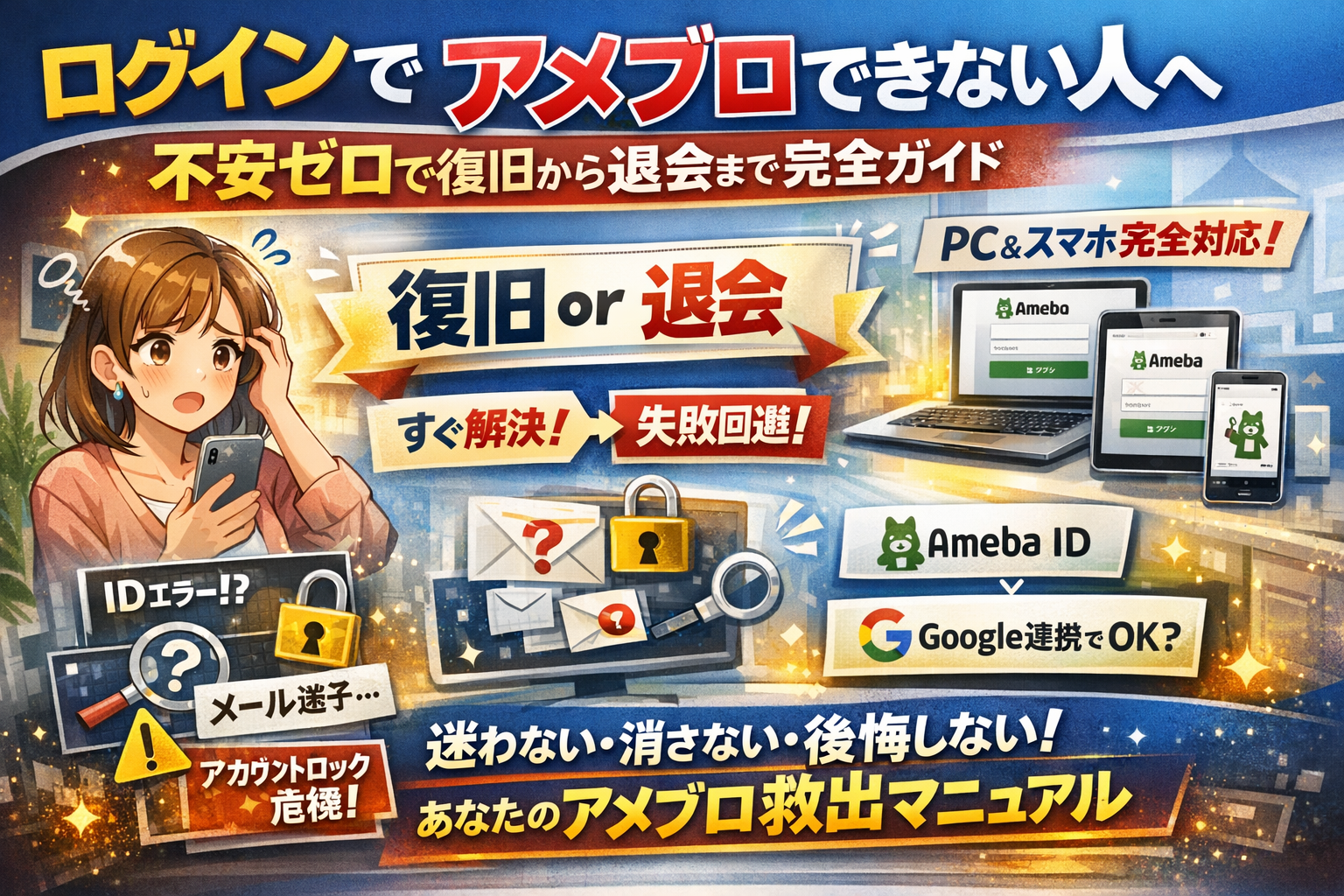 ログインでアメブロできない人へ 不安ゼロで復旧から退会まで完全ガイド - ハウスケアラボ