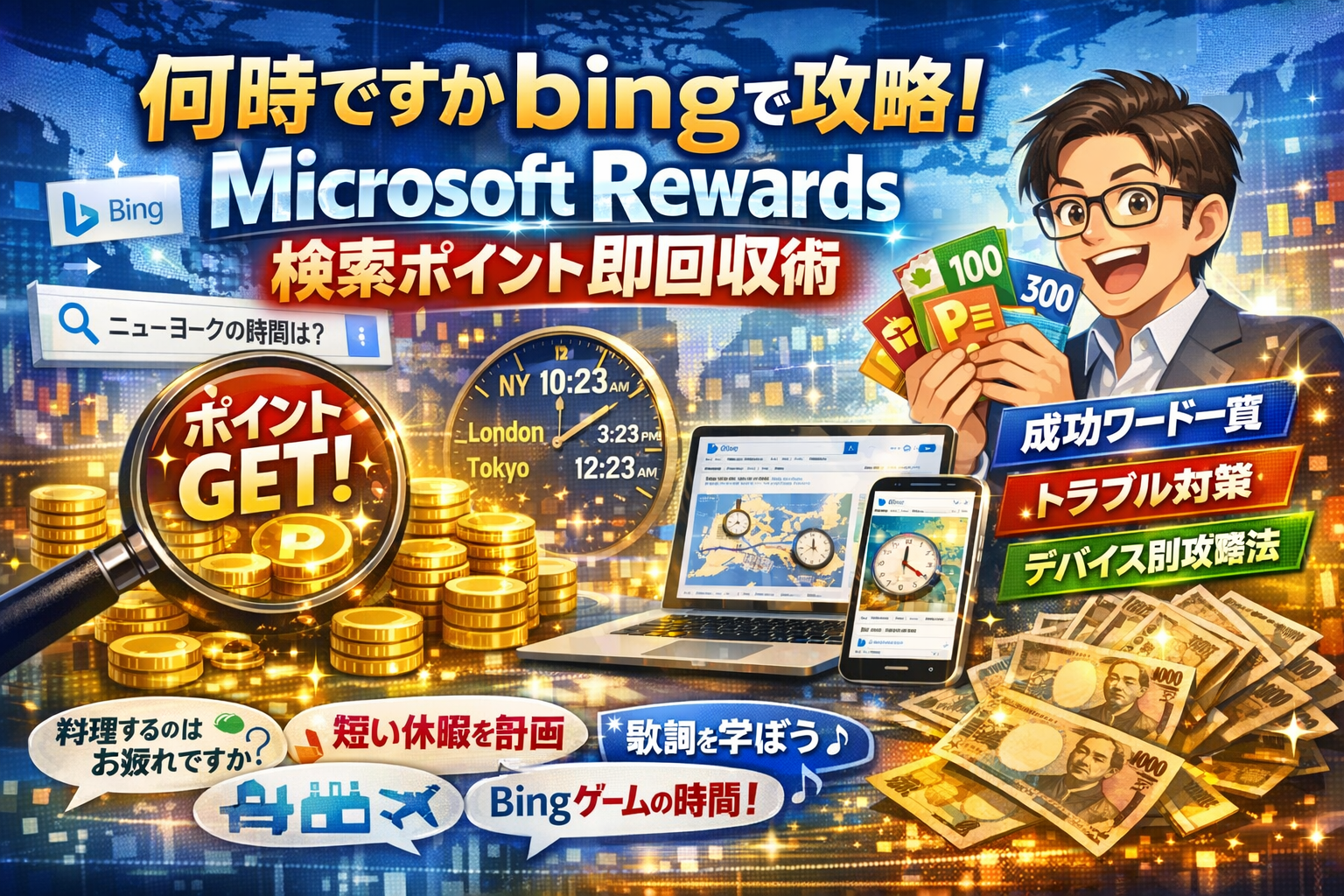 何時ですかbingで攻略！Microsoft Rewards検索ポイント即回収術 - ハウスケアラボ