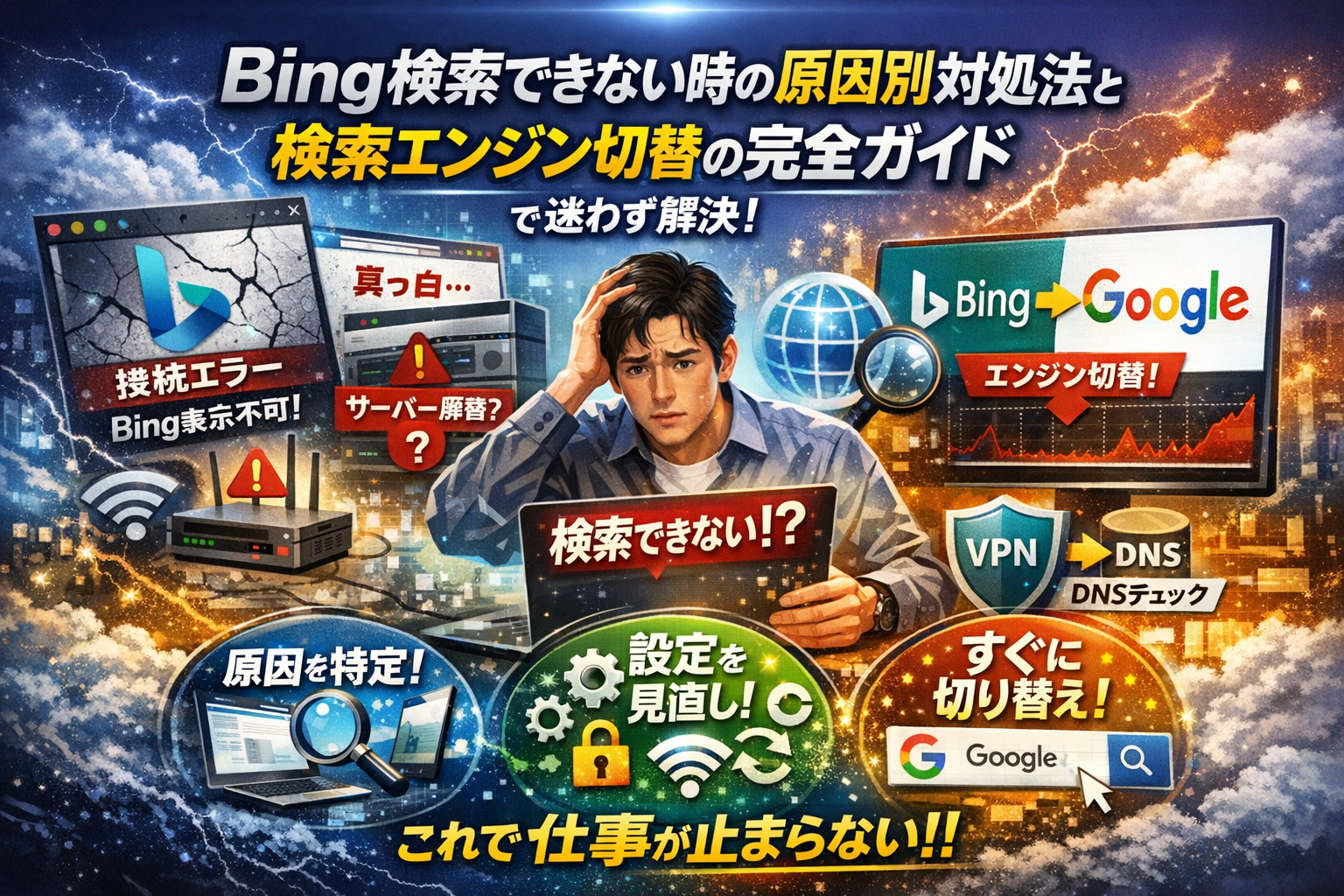Bing検索できない時の原因別対処法と検索エンジン切替の完全ガイドで迷わず解決！ - ハウスケアラボ