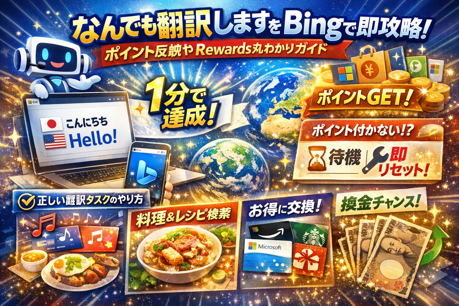 なんでも翻訳しますをBingで即攻略！ポイント反映やRewardsも丸わかりガイド - ハウスケアラボ