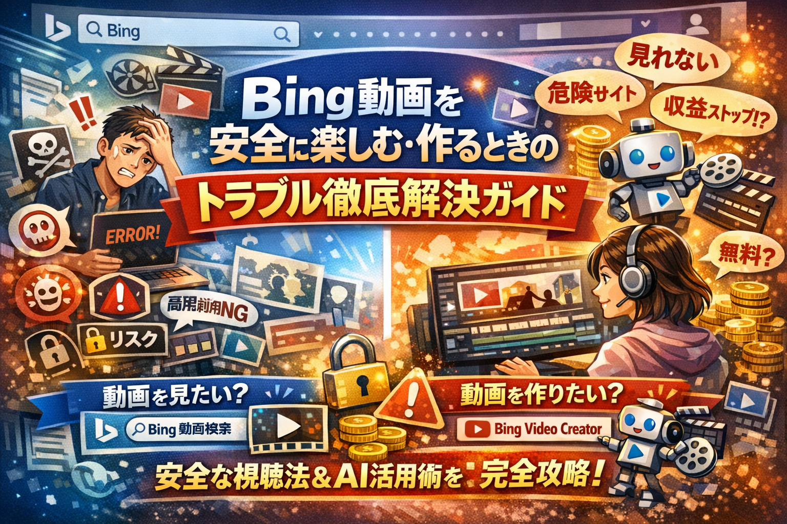 Bing動画を安全に楽しむ・作るときのトラブル徹底解決ガイド - ハウスケアラボ