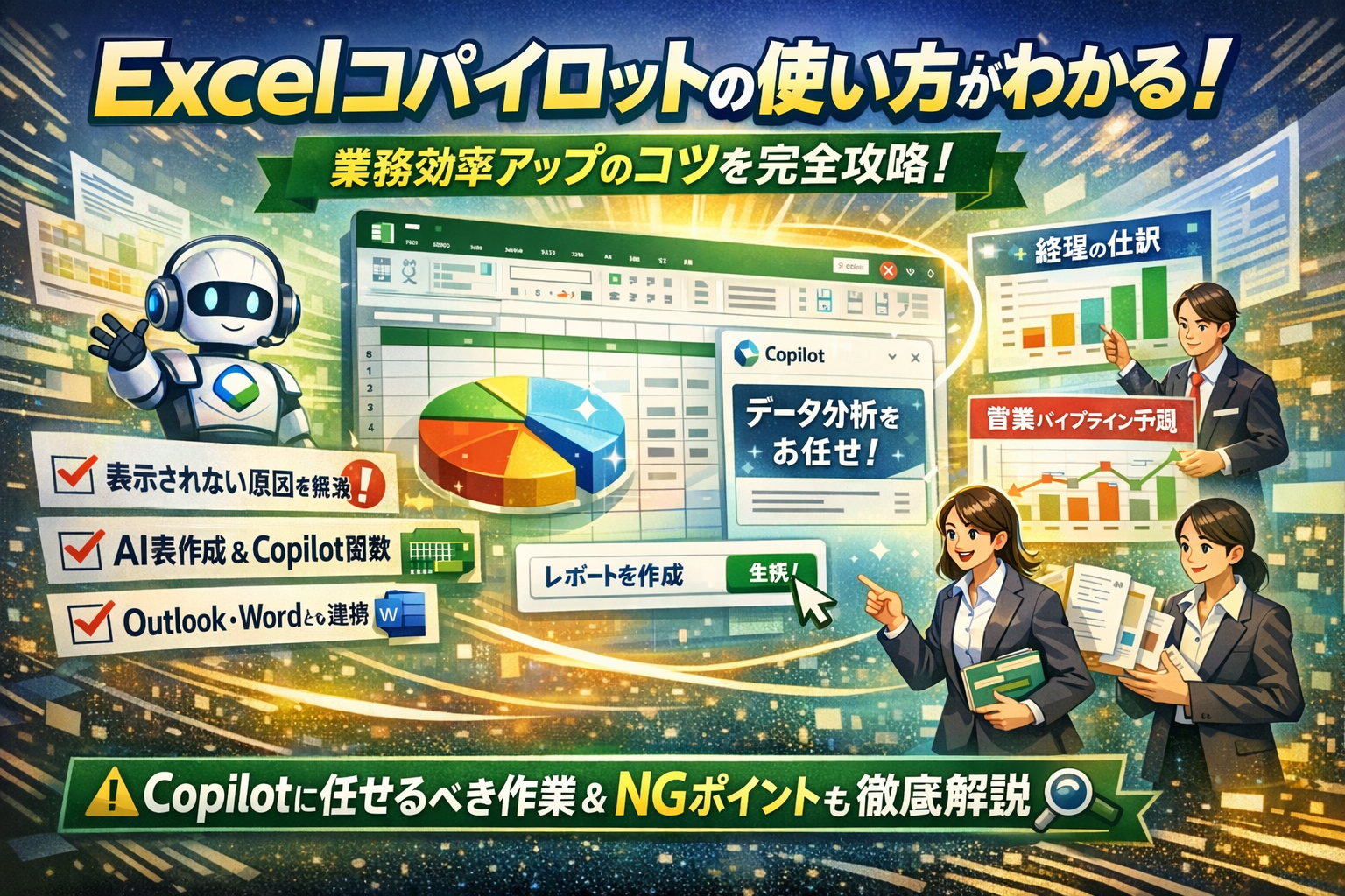 Excelコパイロットの使い方がわかる！表示されない原因から今すぐ業務活用できるコツまで - ハウスケアラボ