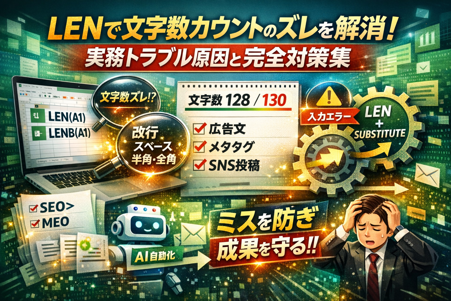 LENで文字数カウントのズレを解消！実務トラブル原因と完全対策集 - ハウスケアラボ