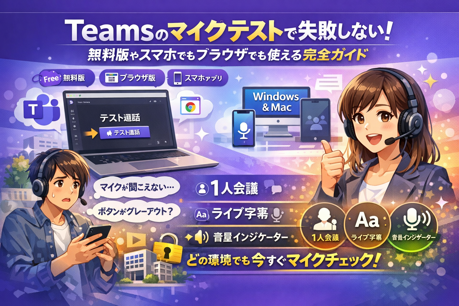 Teamsのマイクテストで失敗しない！無料版やスマホでもブラウザでも使える完全ガイド - ハウスケアラボ