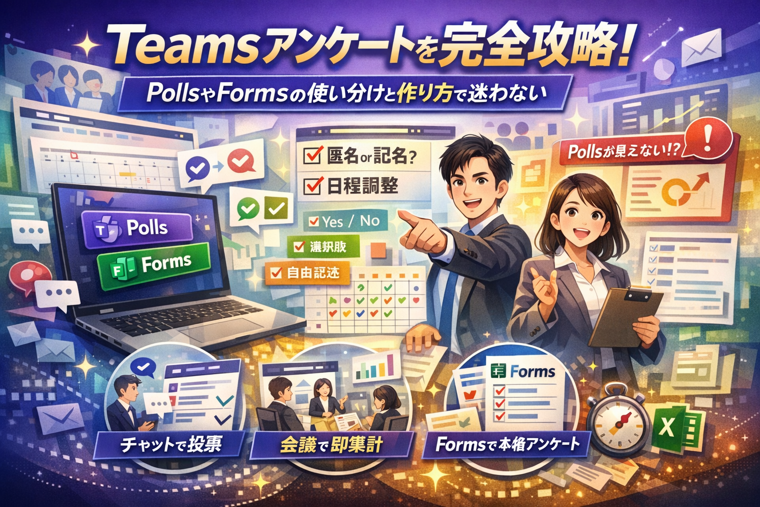 Teamsアンケートを完全攻略！PollsやFormsの使い分けと作り方で迷わない - ハウスケアラボ