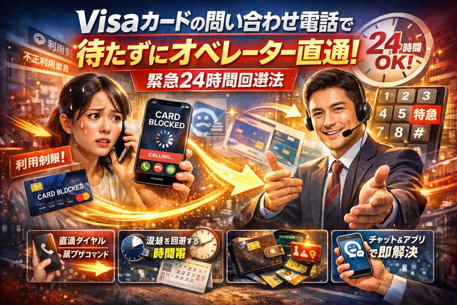 Visaカードの問い合わせ電話で待たずにオペレーターへ直通する緊急24時間回避法 - ハウスケアラボ
