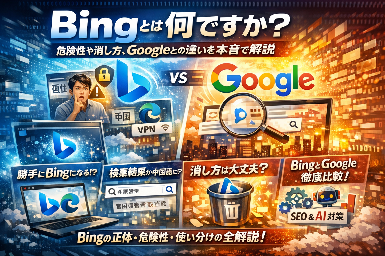 bingとは何ですか？危険性や消し方、それにGoogleとの違いまで本音で解説 - ハウスケアラボ