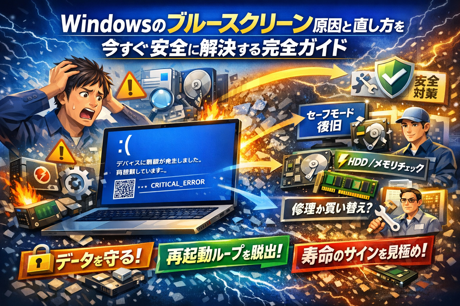 Windowsのブルースクリーン原因と直し方を今すぐ安全に解決する完全ガイド - ハウスケアラボ