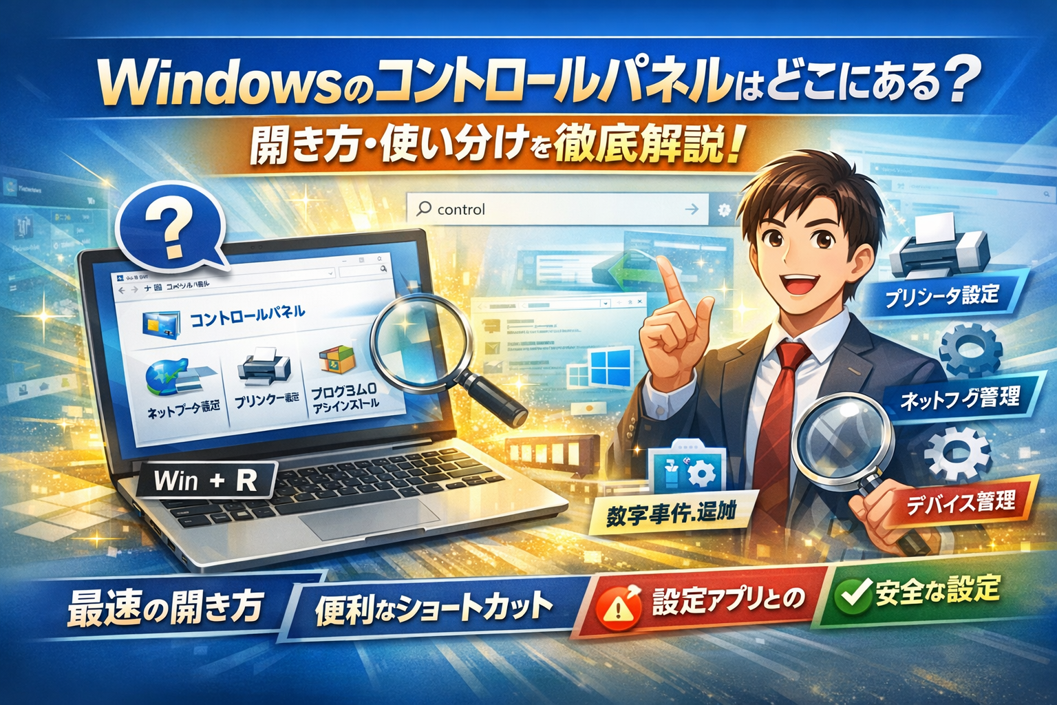 Windowsのコントロールパネルはどこにある？開き方や使い分け・ショートカットでもっと便利に活用！ - ハウスケアラボ