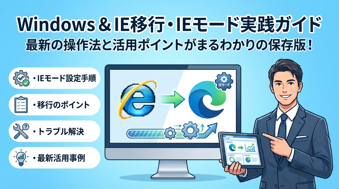windowsとinternetexplorerの移行やIEモード実践ガイド―最新の操作法と活用ポイントがまるわかり - ハウスケアラボ