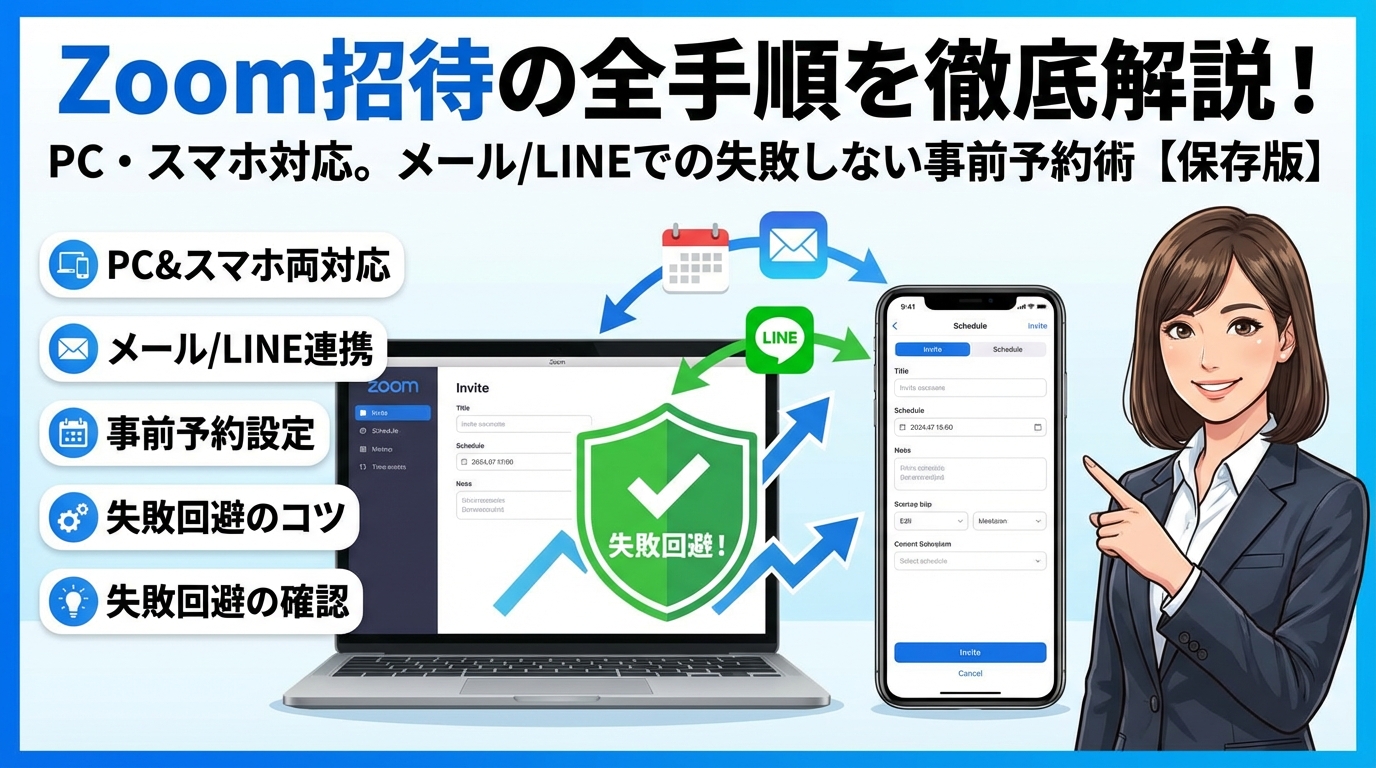 zoomで招待の仕方をPCとスマホで徹底解説！メールやLINEで失敗しない事前予約術 - ハウスケアラボ
